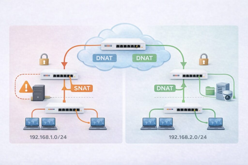 スタティックルートが設定できない端末と通信する方法｜DNAT＋SNATで非対称ルーティングを解決｜inunuit.com
